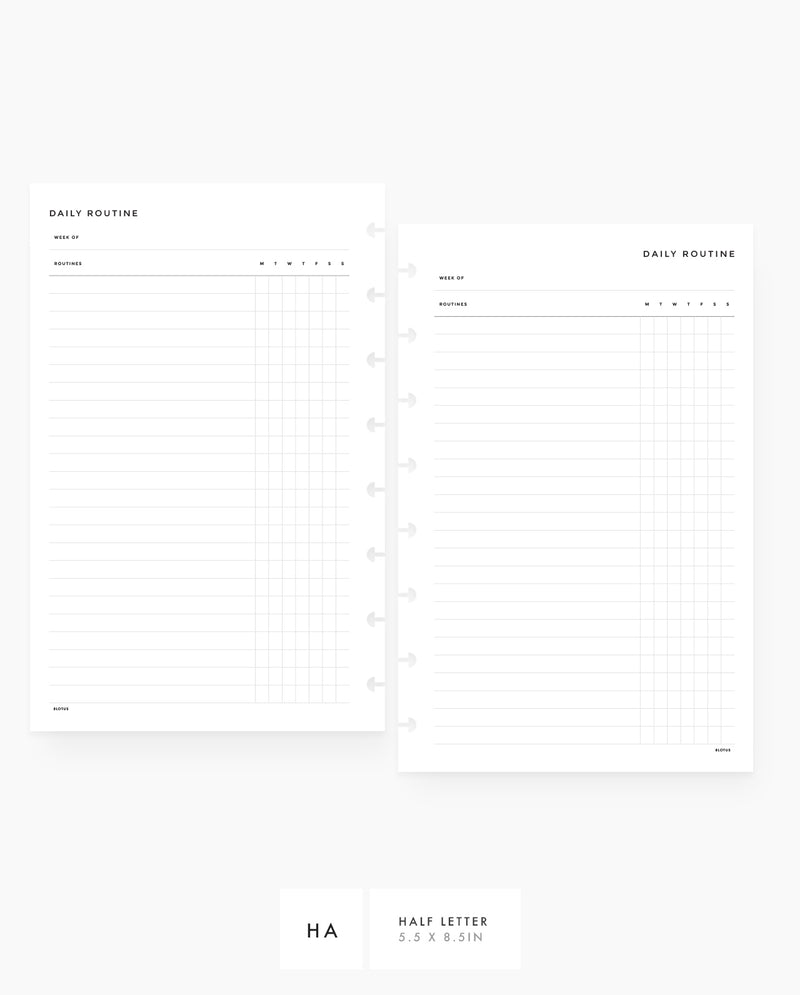 Daily Routine Printable Fillable Planner - 8Lotus