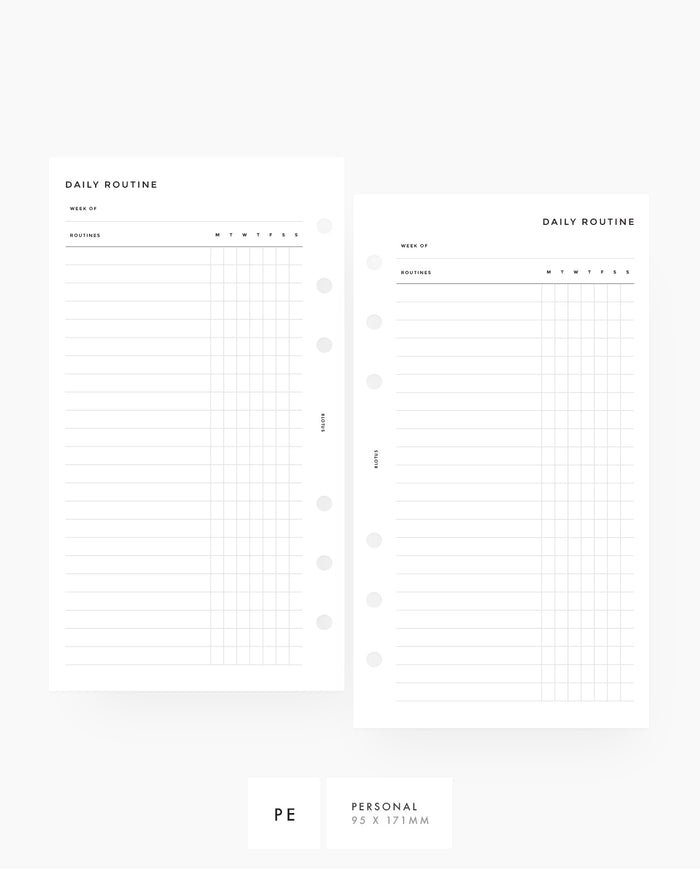 Daily Routine Printable Fillable Planner - 8Lotus
