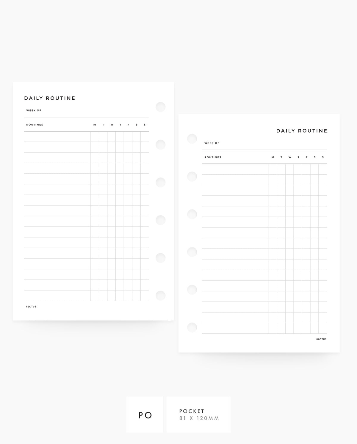 Daily Routine Printable Fillable Planner - 8Lotus