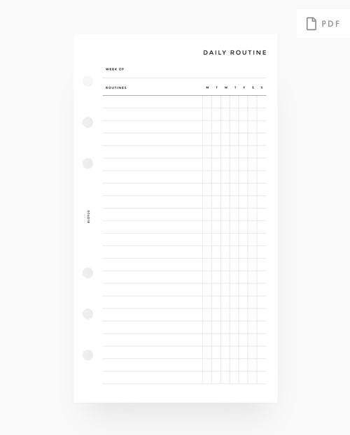 Daily Routine Printable Fillable Planner - 8Lotus