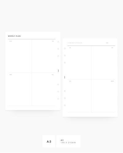 Printable Weekly Vertical Planner Insert - 8Lotus