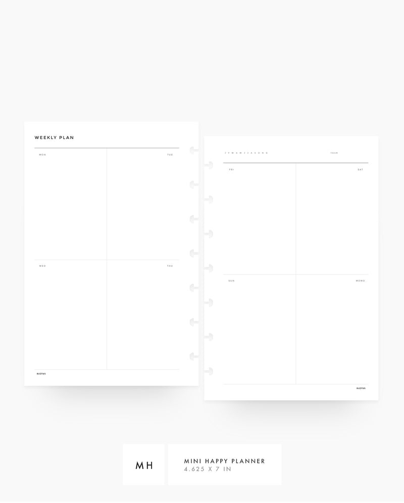 Printable Weekly Vertical Planner Insert - 8Lotus