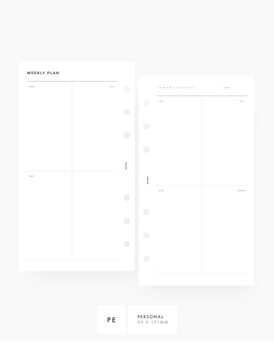 Printable Weekly Vertical Planner Insert - 8Lotus