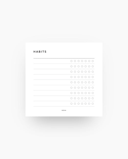 ST008 - Weekly Habits - Sticky Notes