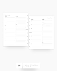 Minimal Weekly Overview Planner Inserts - 8Lotus